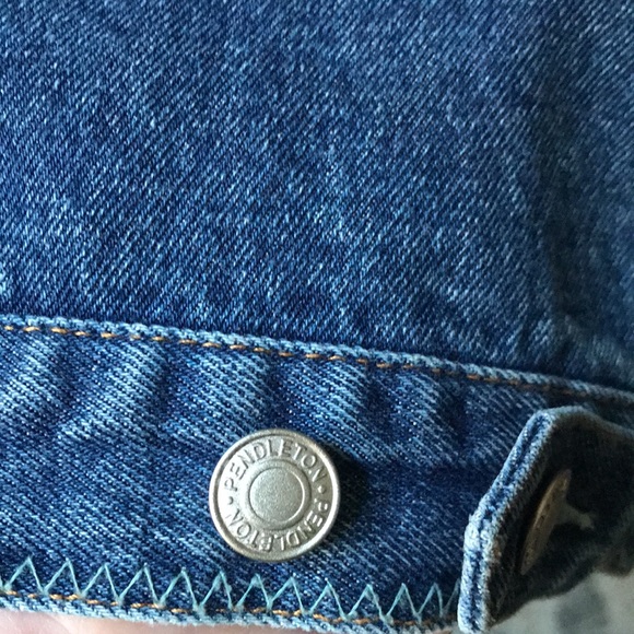 Pendleton | Jackets & Coats | Vintage Pendleton Wool Panel Denim Vest ...